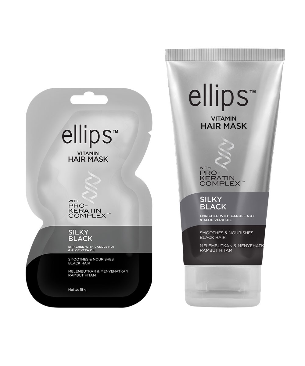 Maska do włosów ELLIPS Silky Black Pro Keratin | ELLIPS.PL